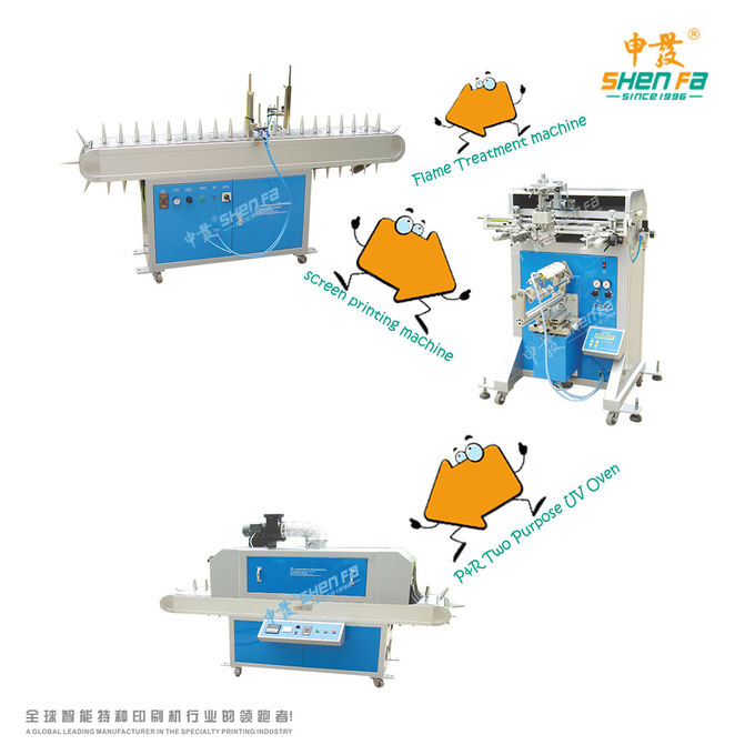 Mesin Sablon Botol Plastik 120x250mm Printer Layar Semi Otomatis